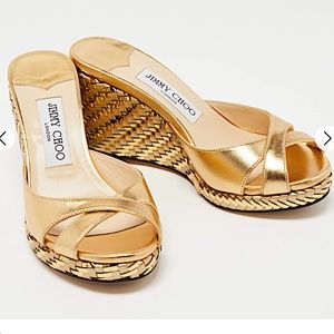 Jimmy Choo | Shoes | Jimmy Choo Jimmy Choo Metallic Gold Leather Prima ...
